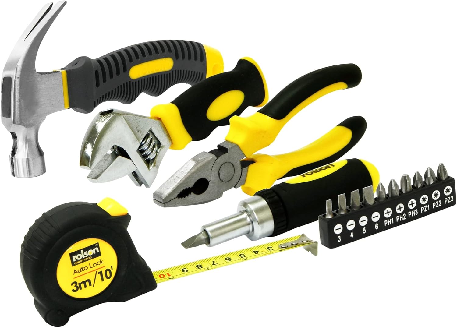 Rolson 36807 15 pc Home Tool Kit : Amazon.co.uk: DIY & Tools