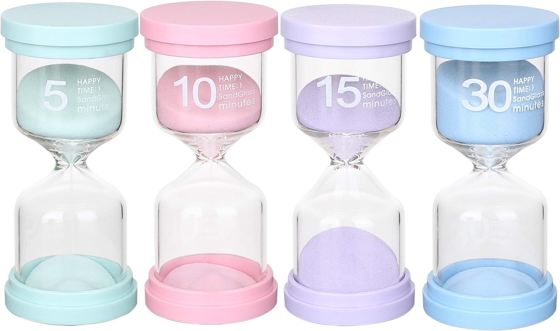Amazon.com: Sand Timers, Colorful Hourglass Sand Glass 1/3/5/10/15/30 ...