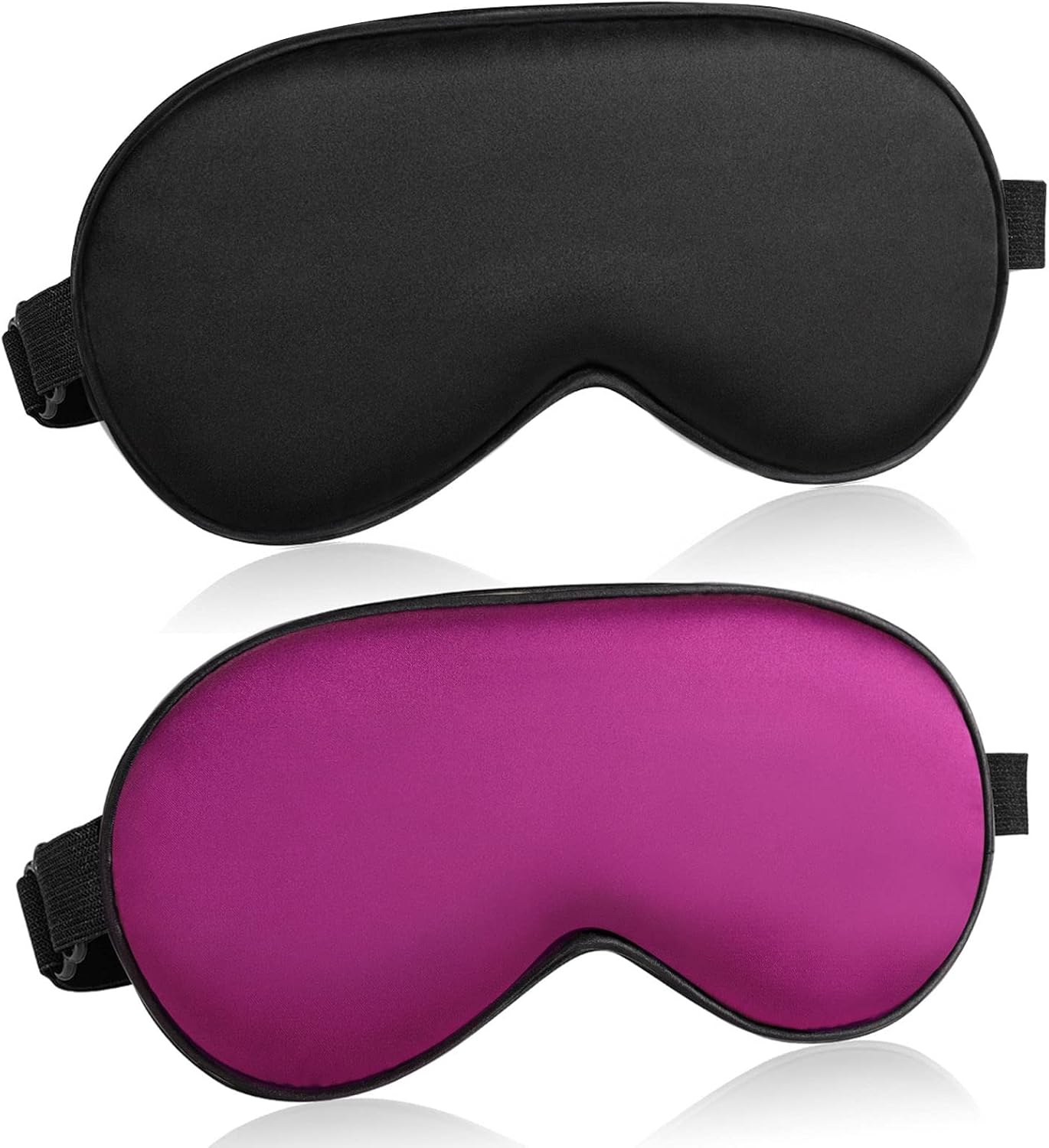 Eye Mask for Sleeping Adjustable Elastic Strap Sleep Mask Blackout Silk ...