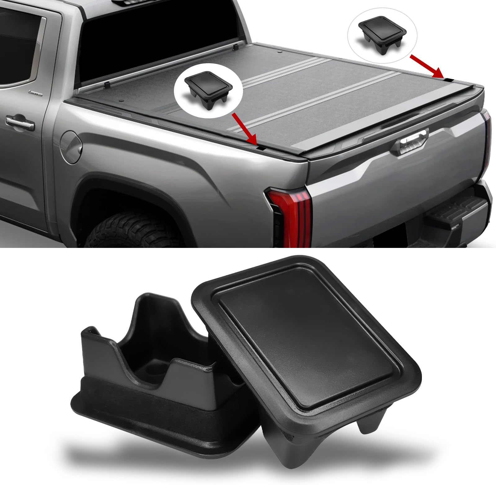Amazon.com: 2pcs Car Trunk Rear Bed Rail Stake Pocket Covers Hole Plugs ...
