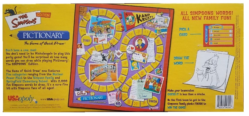 Action Figures Pictionary The Simpsons edition USAopoly Action