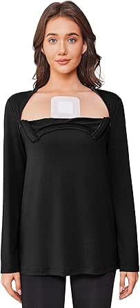 Amazon.com: Deyeek Chemo Shirts for Women with Dialysis Port Access 2 ...