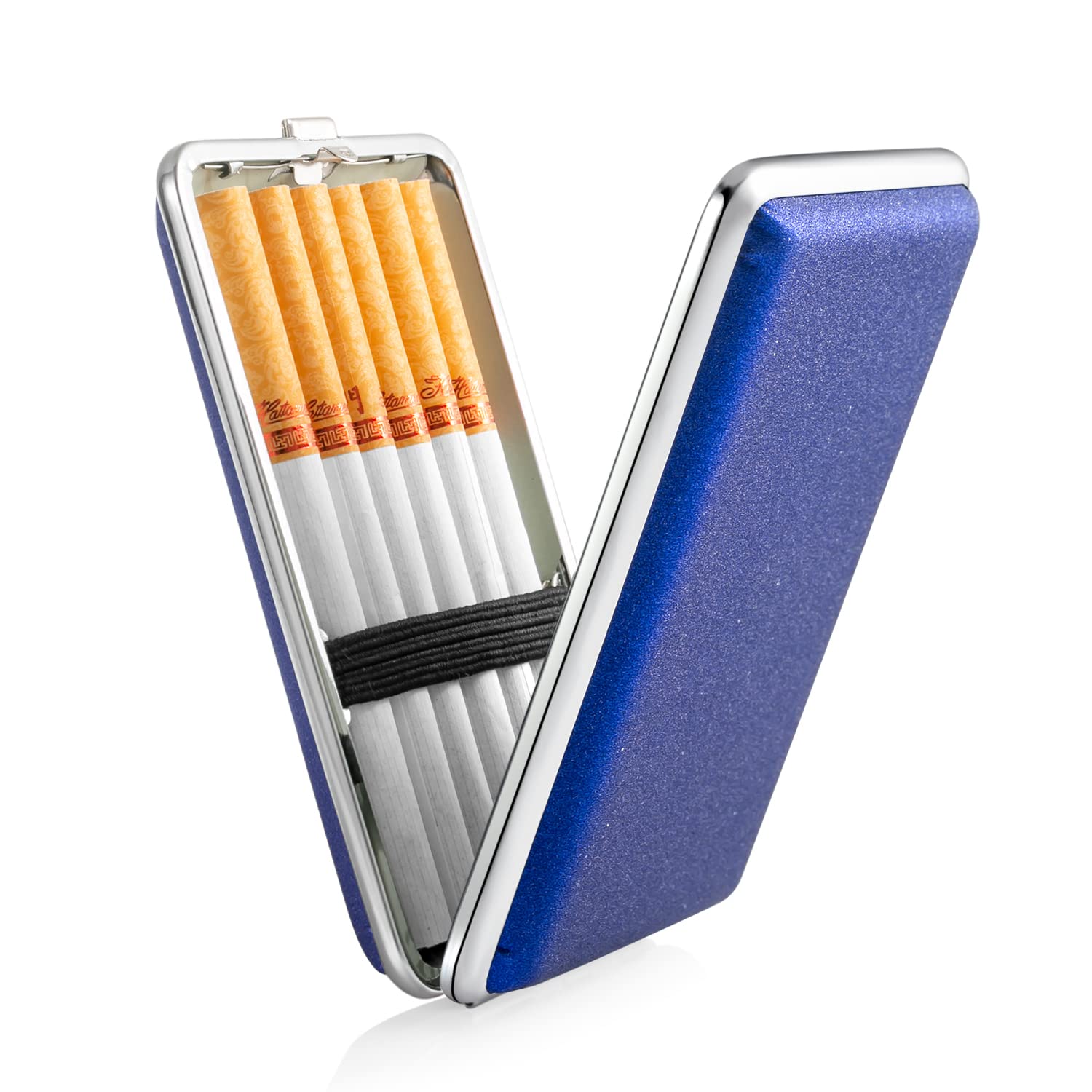 Étui à cigarettes en cuir synthétique bleu pour 12 cigarettes - Avec ...