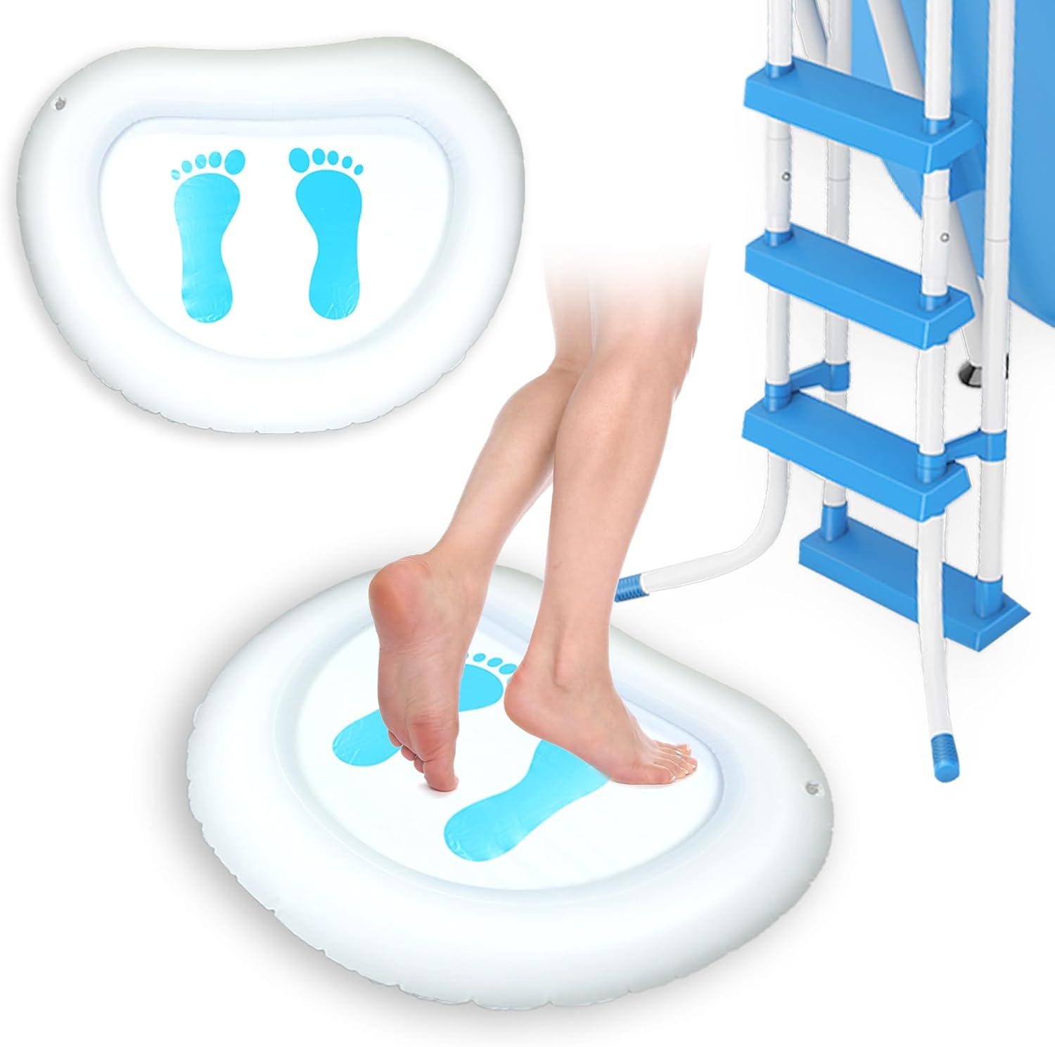 Amazon.com: 2 Pack PVC Inflatable Pool Foot Bath Basin, Folding Pool ...