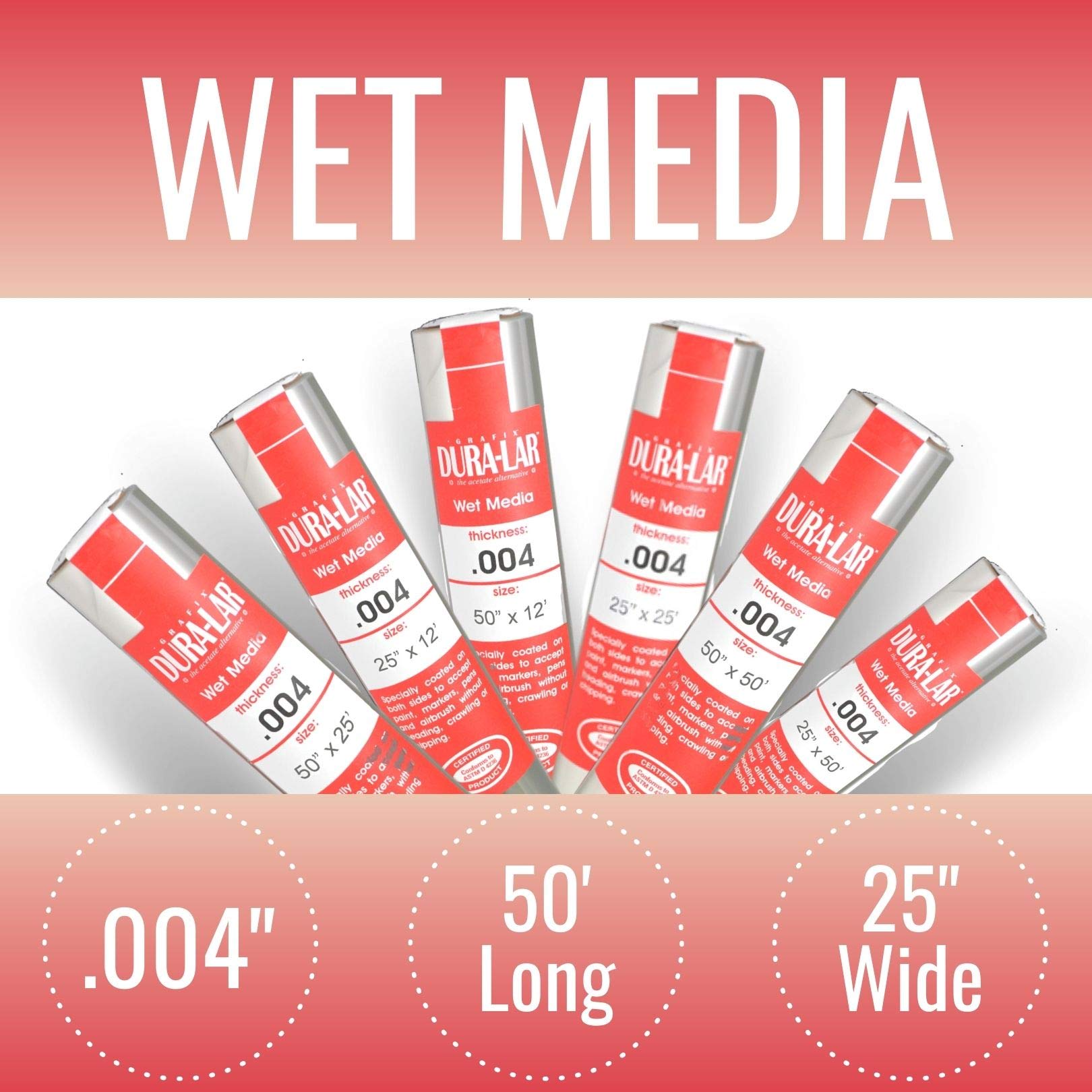 Clear Film Grafix Dura-Lar Wet Media Film Sheets - 12 Sheet Pad 11x14 ...