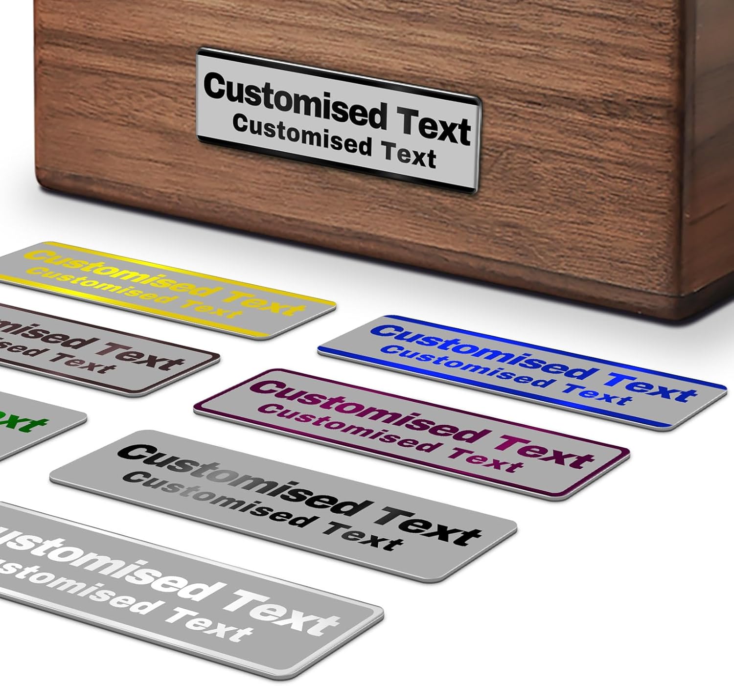 Amazon.com : Engraved Custom Name Plate with Adhesive Backing ...