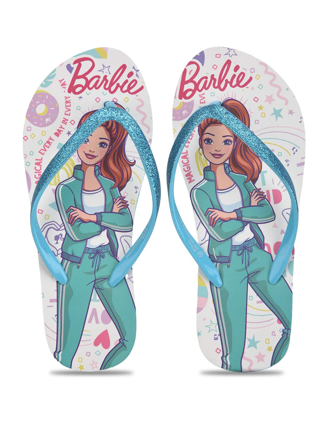 Barbie Kids Girls Sea Green Flip-Flops by toothless-4UK ( BBPGFF3006 ...