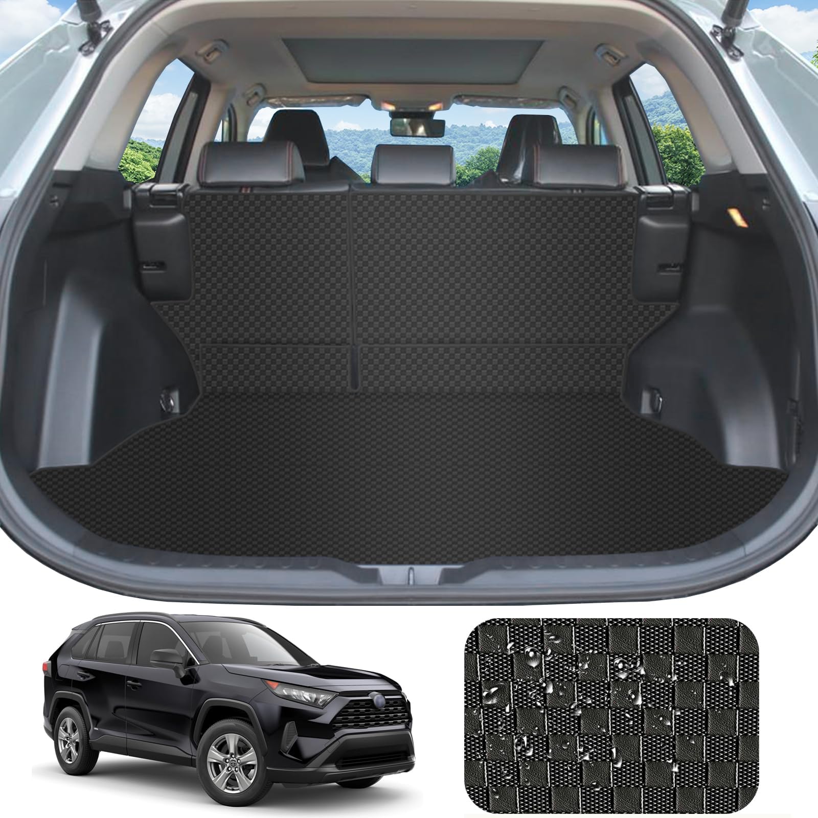 Amazon.co.jp: LEXLEYS Toyota RAV4 XA50 Series Exclusive Design Kickguard Seat Back Mat Kick ...