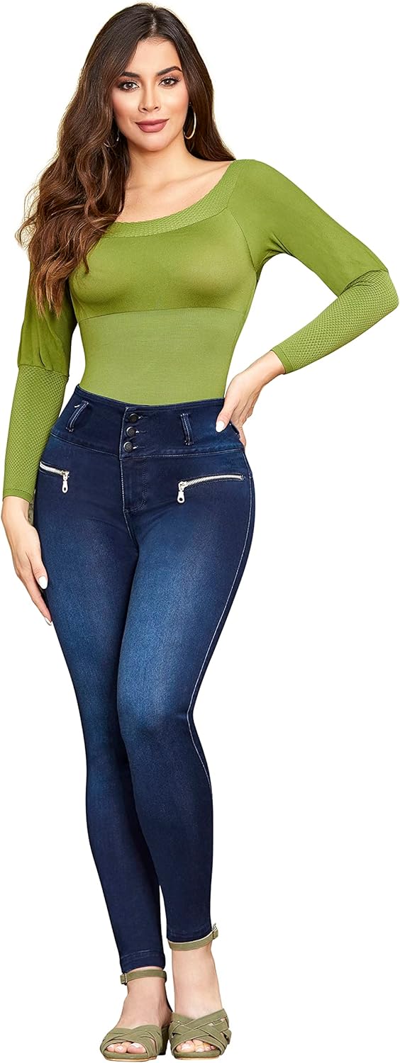 TISSINI Jean Esmeralda Talla 1 Azul at Amazon Women's Jeans store