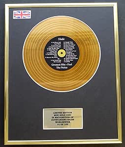 SLADE/MINI GOLD DISC DISPLAY/LIMITED EDITION/COA/ GREATEST HITS - FEEL ...