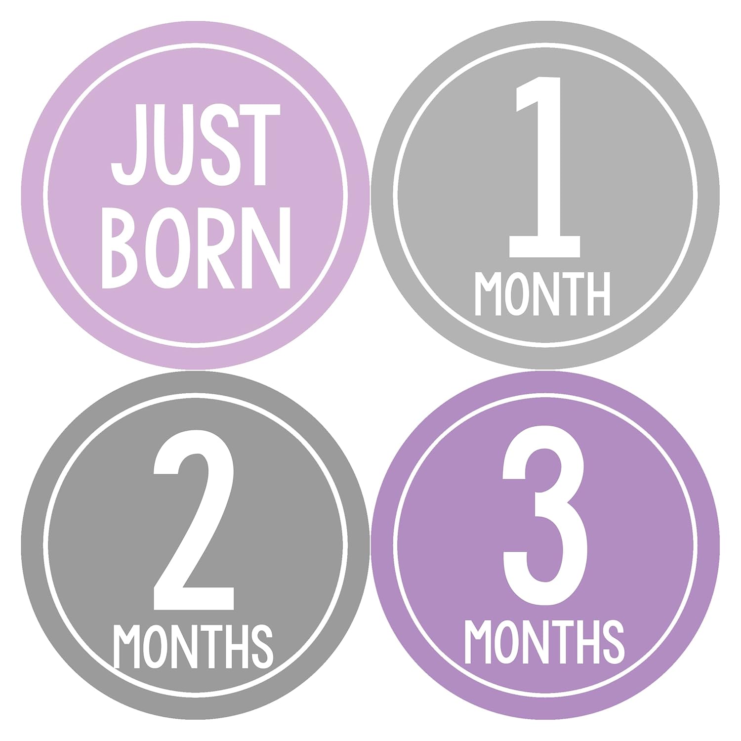 Amazon.com: Months in Motion Baby Monthly Stickers - Baby Milestone ...