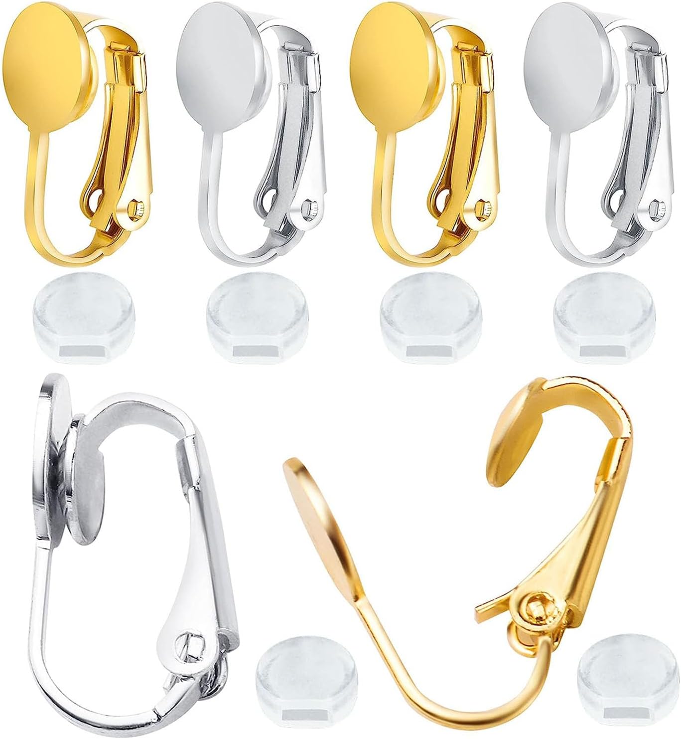 Amazon.com: Aylifu Clip-on Earring Converters, 12 Pieces Non Pierced ...