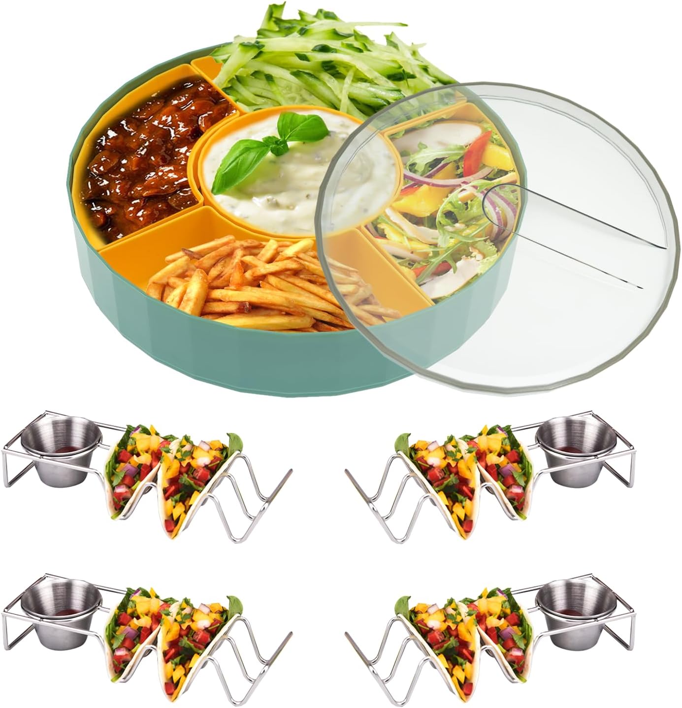 Amazon.com: Taco Tuesday Complete Kit - 4 Taco Holders, Detachable ...