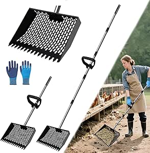 Amazon.com: APODESS 2-in-1 Chicken Poop Scooper & Rake Chicken Scooper ...
