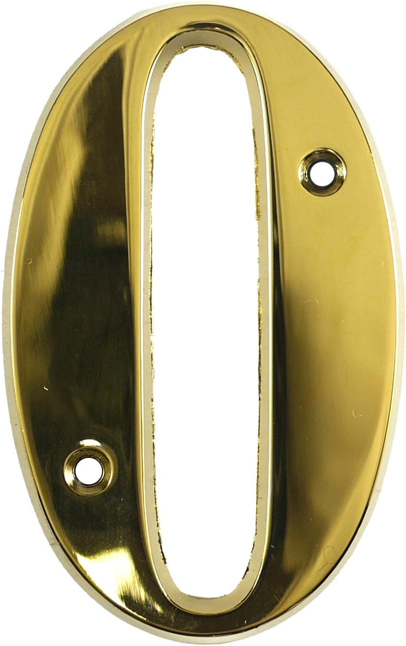 Beautiful 3 Inch Bevelled Edge Polished Gold Door Number 3 - Screw Fix ...