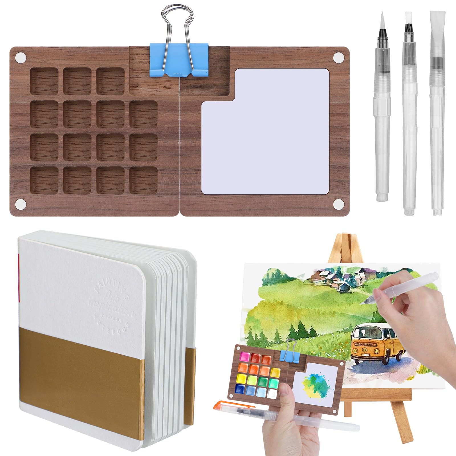 Snapklik.com : Mini Watercolor Palette, Portable Travel Watercolor ...