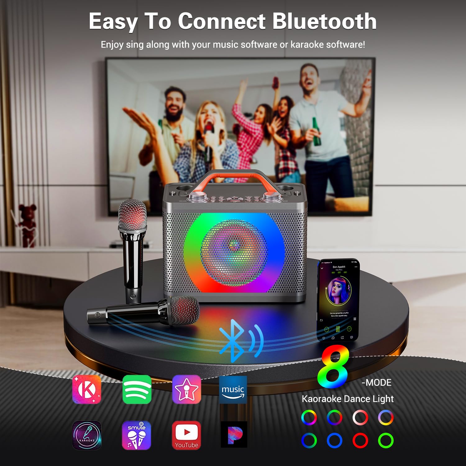 Snapklik.com : BONAOK Karaoke Machine For Adults Kids - Portable ...