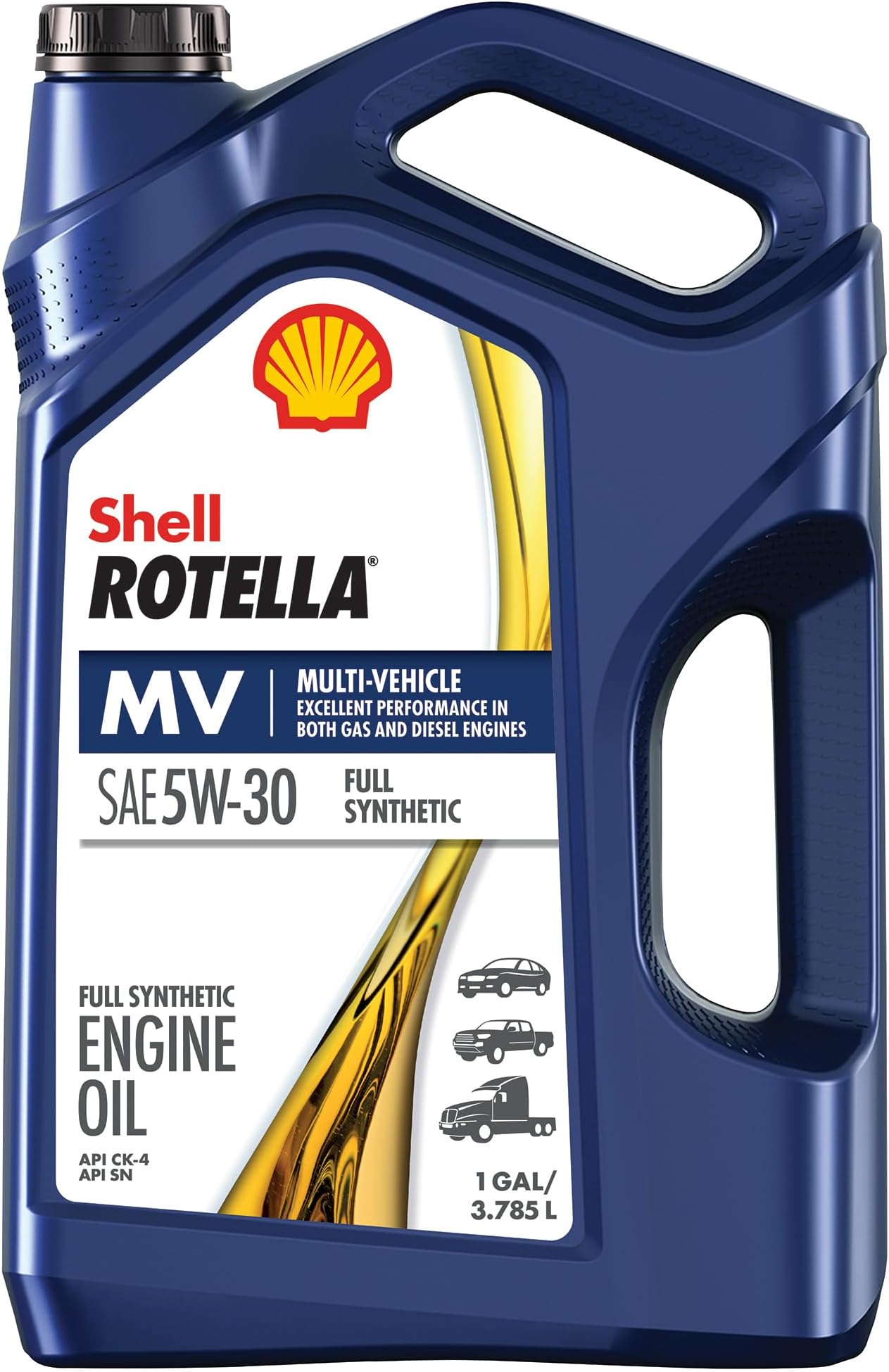 Amazon.com: Shell Rotella 550046251 T6 Full Synthetic Multi-Vehicle 5W ...