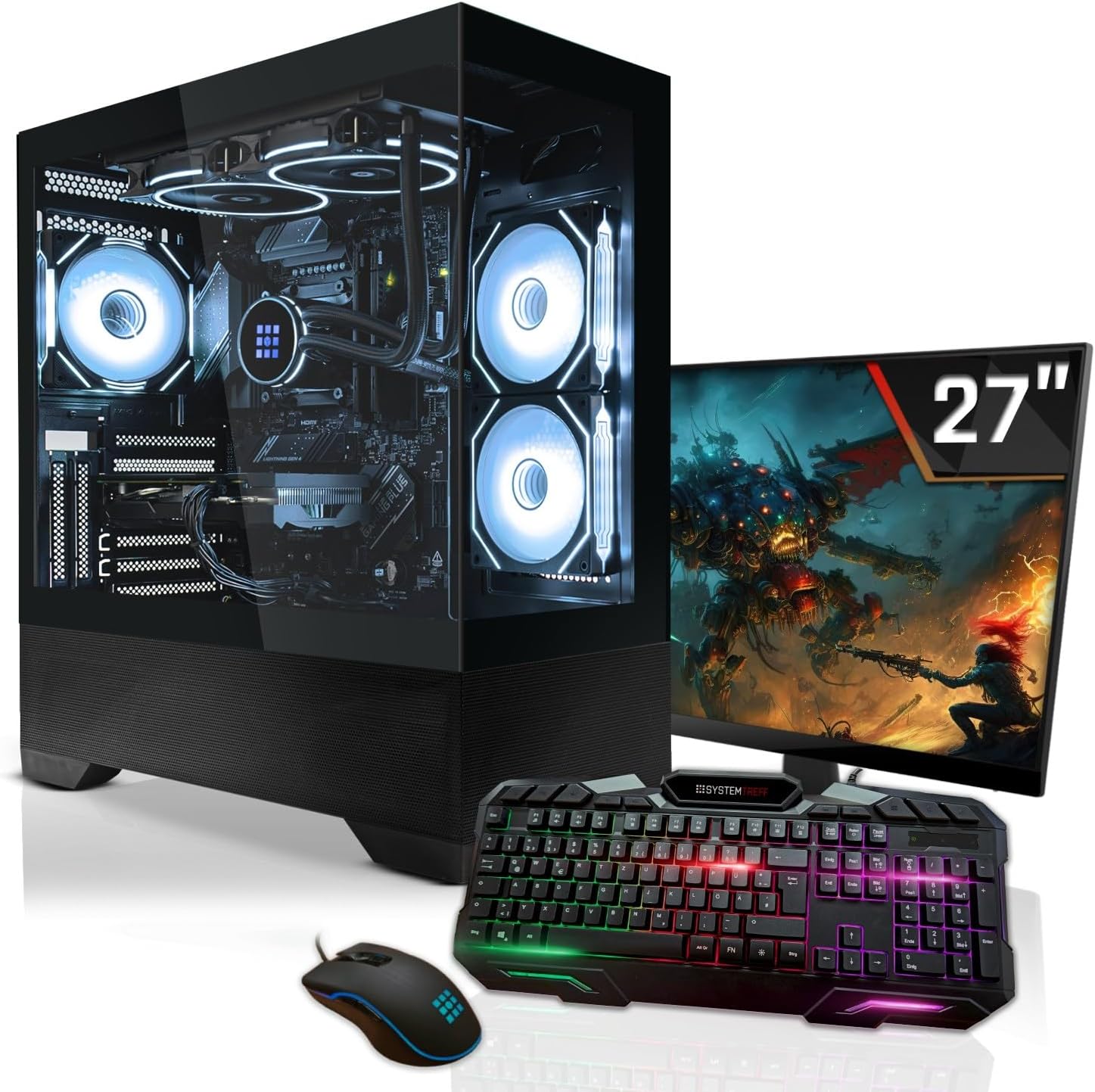 SYSTEMTREFF Gaming Komplett PC Set Intel Core i7-13700KF 16x5.4GHz ...