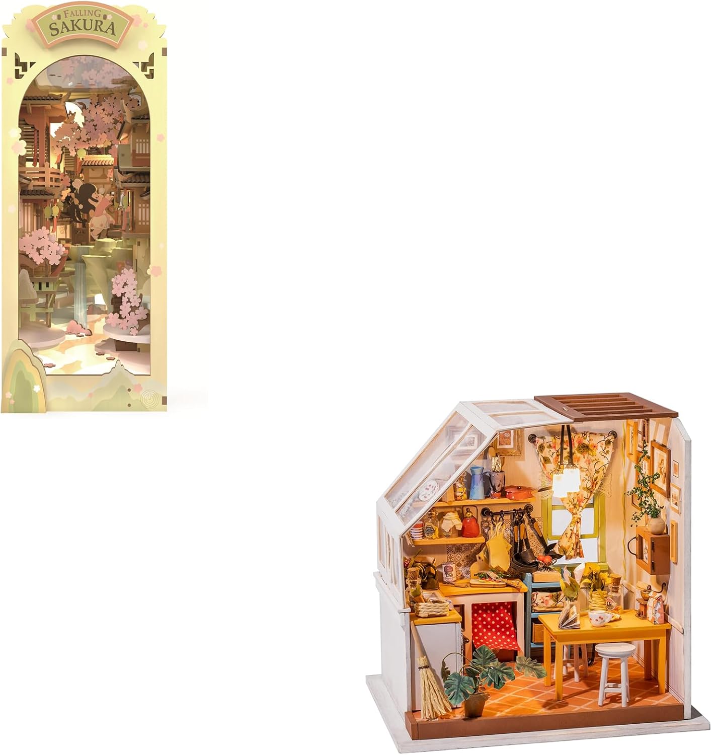 Amazon.com: RoWood Book Nook Kit Bundle Miniature House Kit, Tiny House ...