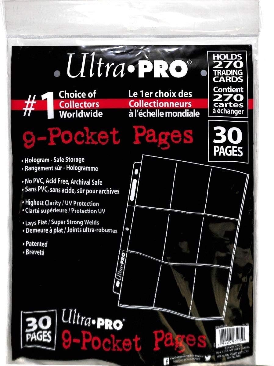 9 Pocket Page Protector - 540 Pockets Premium Double Side Trading Card ...