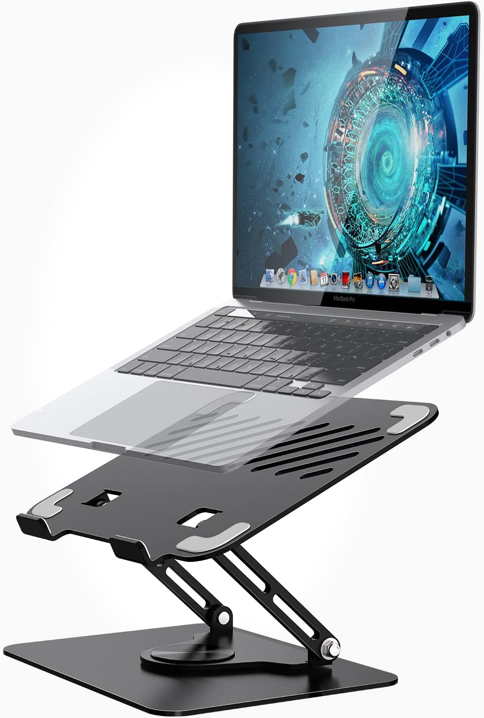 Amazon.com: Vaydeer Adjustable Telescopic Laptop Stand with 360° Free ...