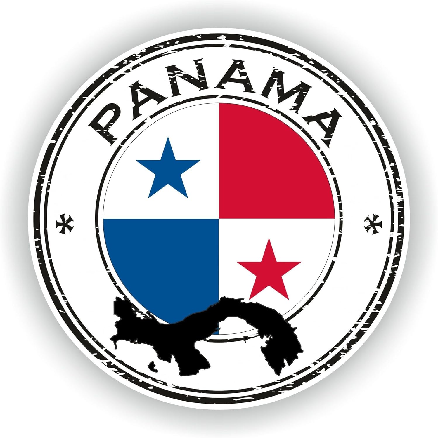 Amazon.com - Round Seal Panama Sticker Vinyl Countries Sticker Decal ...