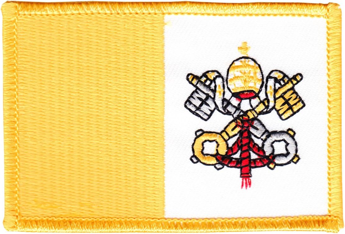 Amazon.com: Vatican Flag Embroidered Iron on or Sew on Rectangular ...