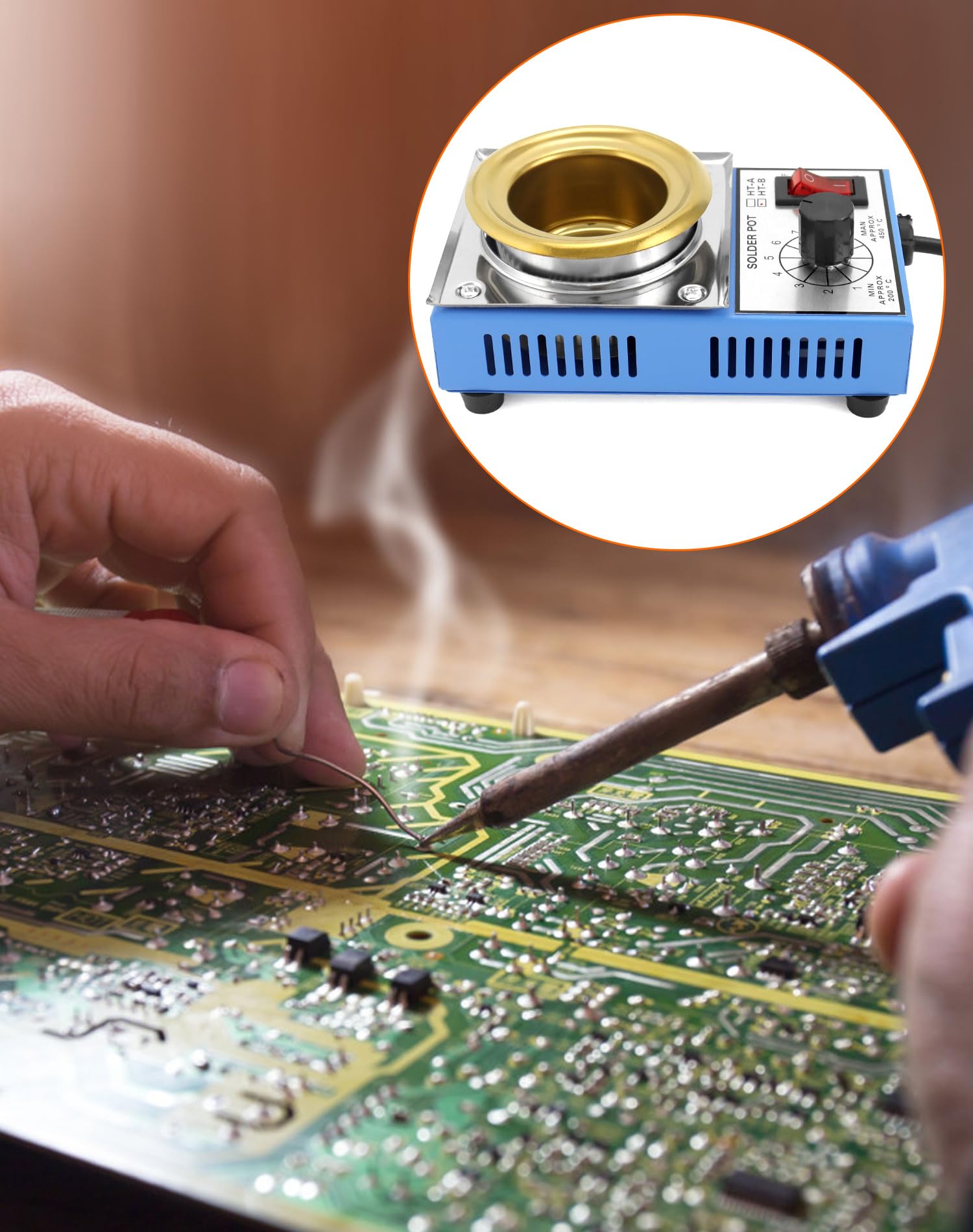 Snapklik.com : Solder Pot, 300W 110V, 100mm Soldering Bath Titanium ...