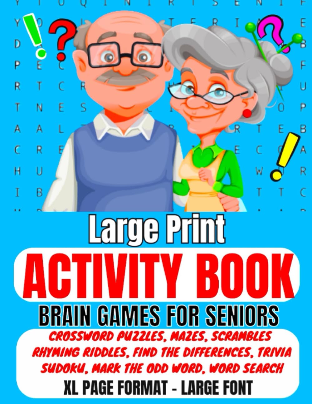 Large Print Activity Book & Easy Memory Puzzles for Seniors: Includes ...