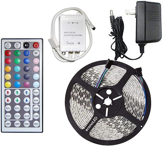 Amazon.com: econoLED LED Flexible Strip Lights, 16.4ft 300leds 5m ...