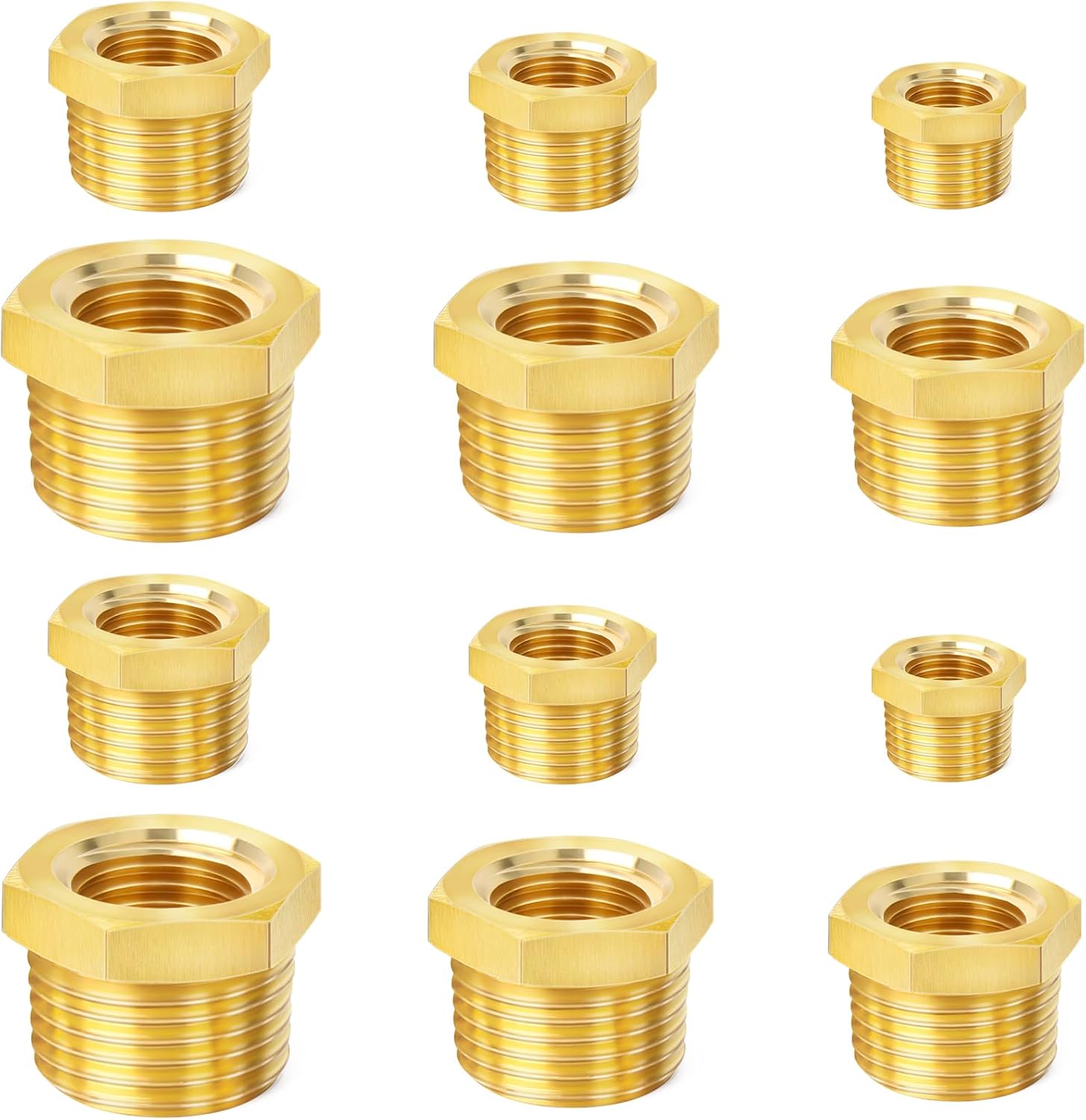 Amazon.com: ChillWaves Brass Pipe Fitting Kit, Hex Bushing 1/4"×1/8", 3 ...