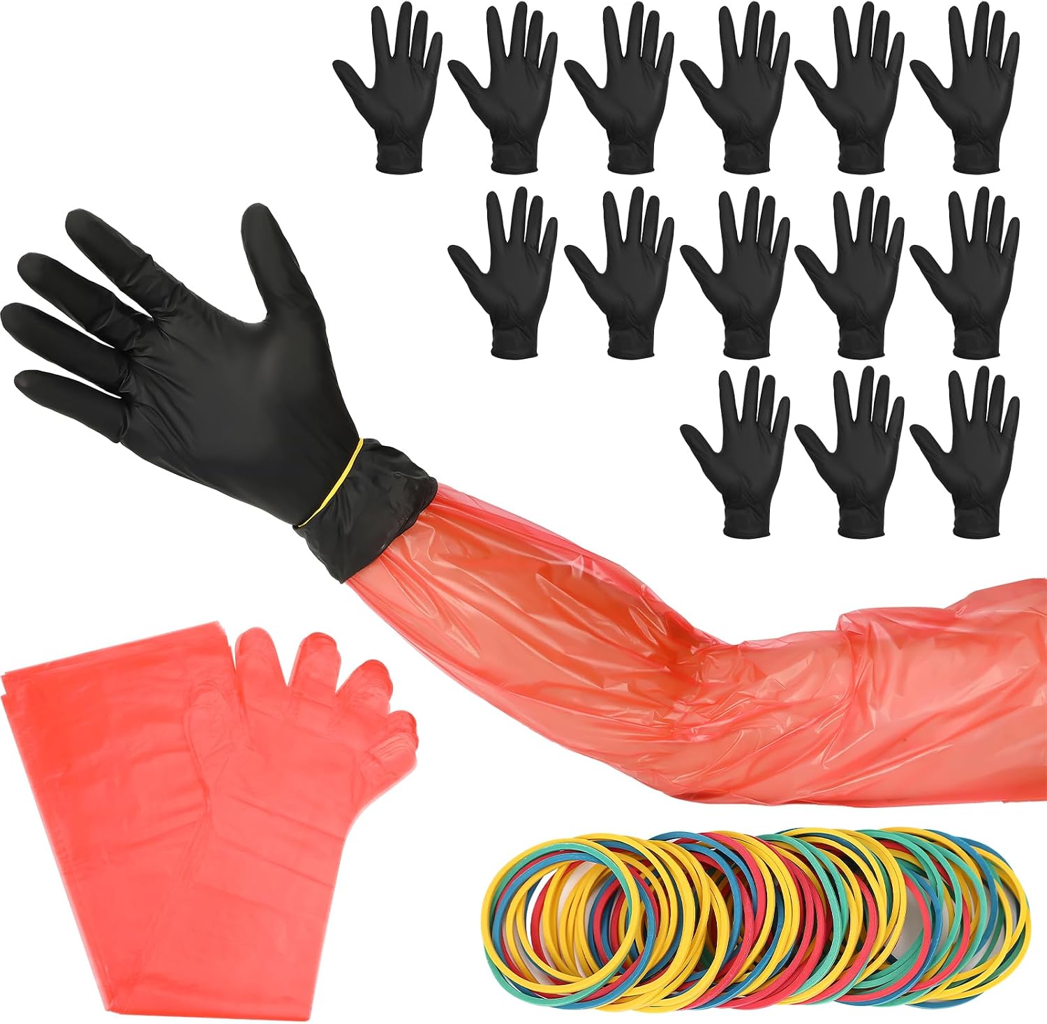 Amazon.com : JULBEAR 25 Pairs Field Dressing Groves Set, Deer Gutting ...