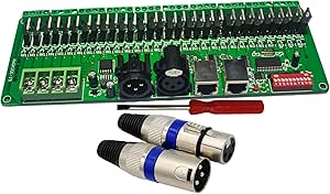 Amazon.com: GIDERWEL PCBA 30 Channel DMX Decoder PWM DMX512 60A Dimmer Driver LED Strip ...