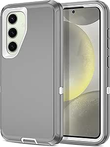 I-HONVA for Samsung Galaxy S24 Case Shockproof Dust/Drop Proof 3-Layer Full Body Protection ...