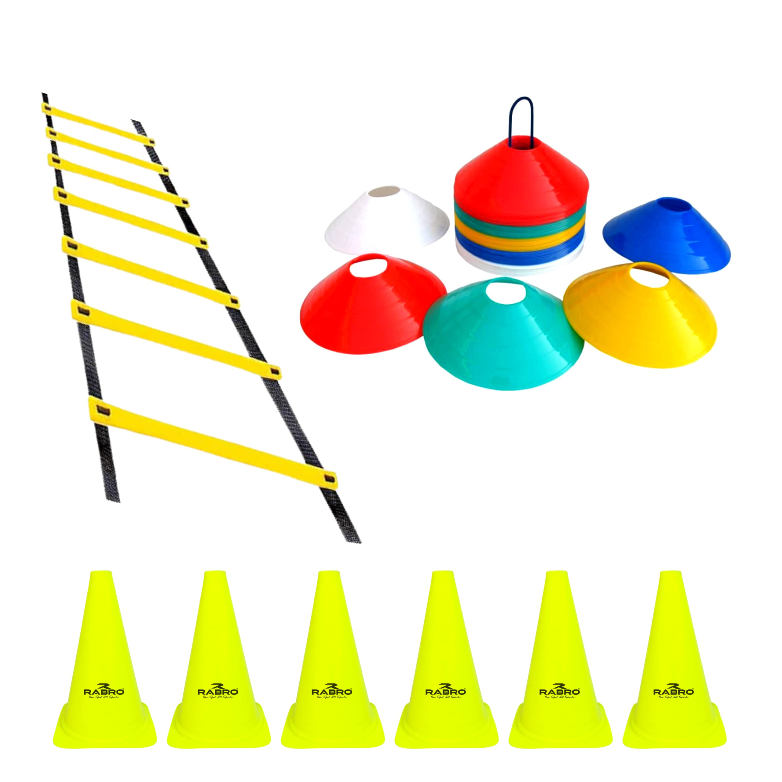 Buy RABRO Cone Marker Set, 6 Inch Cone Markers with 50 Pcs Space Marker ...