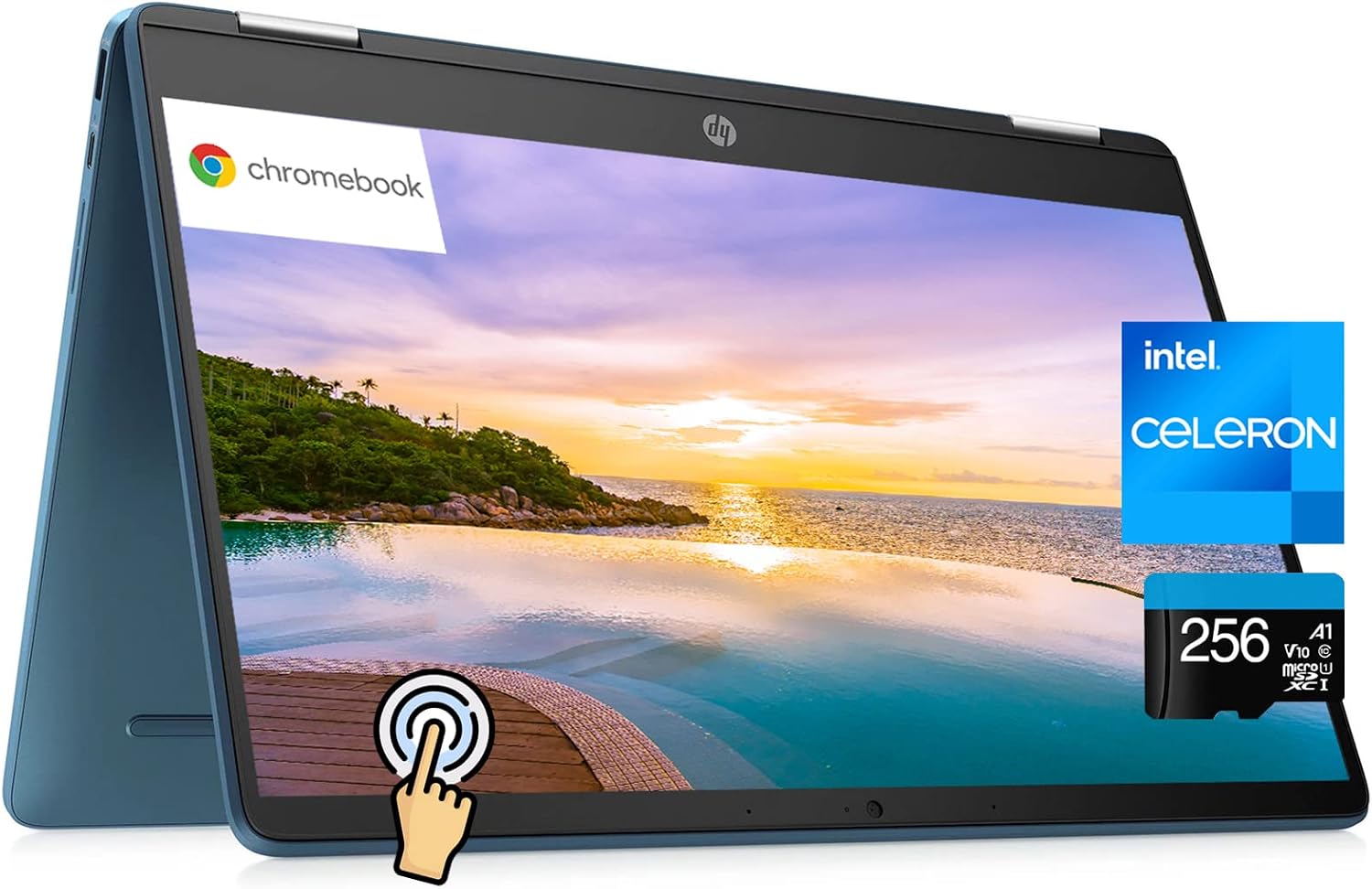 HP X360 Chromebook 14 pulgadas HD visualización táctil 2 en 1 ...