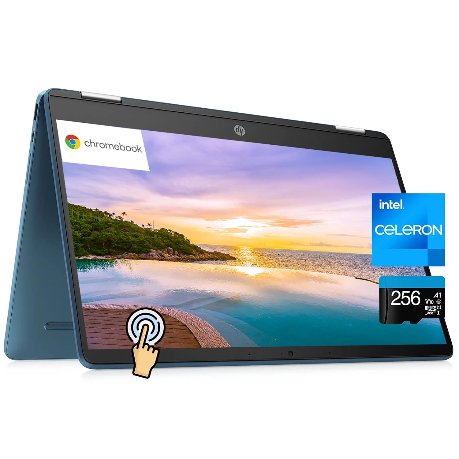 HP X360 Chromebook 14" HD Touchscreen 2-in-1 Convertible Thin Light ...