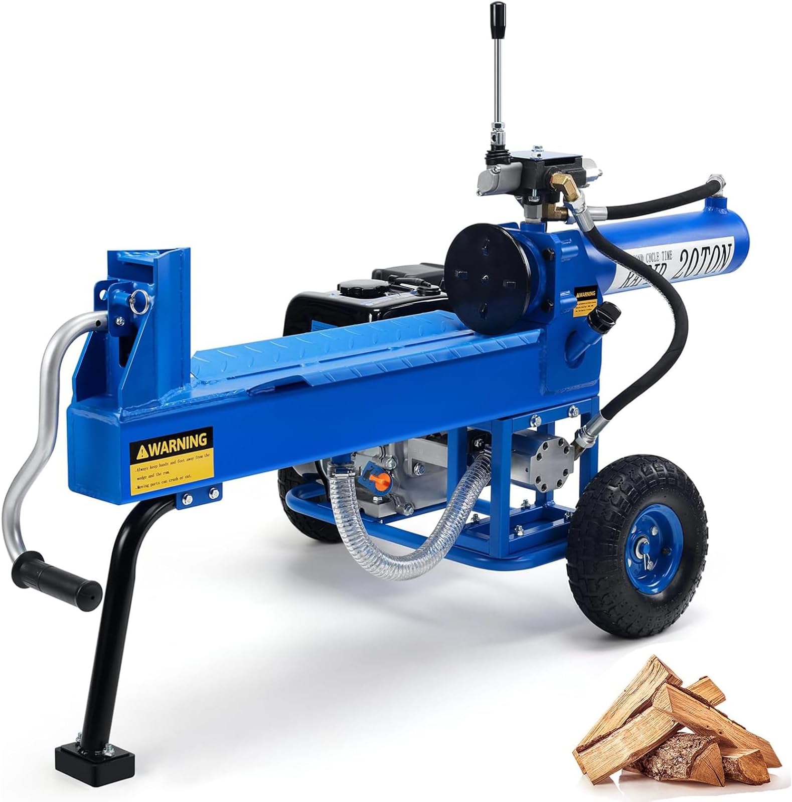 Amazon.com : Timber Tuff Gas Powered 20 Ton Wood Log Splitter, Portable ...