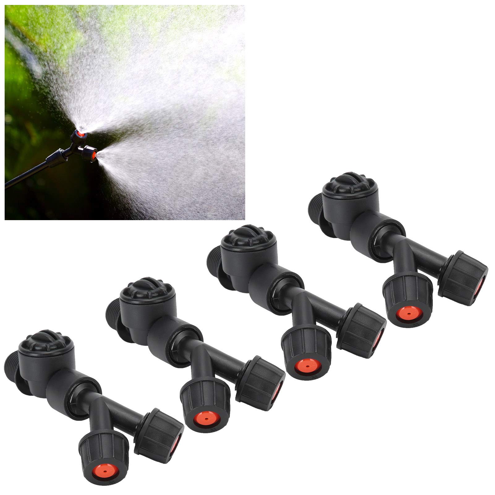 Garden Sprayer Nozzle, 4Pcs Knapsack Sprayer Nozzles, G3/8 Dual Nozzle ...