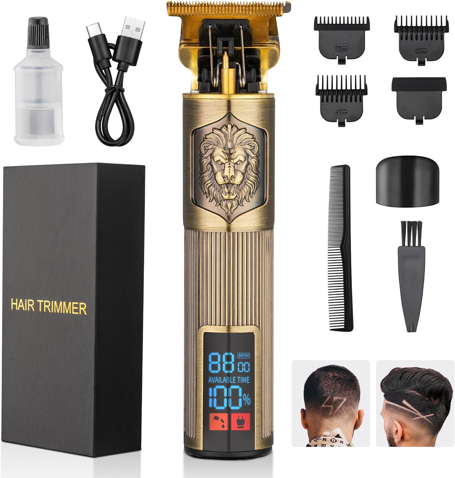 Amazon.com: RQTYBUI Hair Clippers for Men, Cordless Electric Hair ...