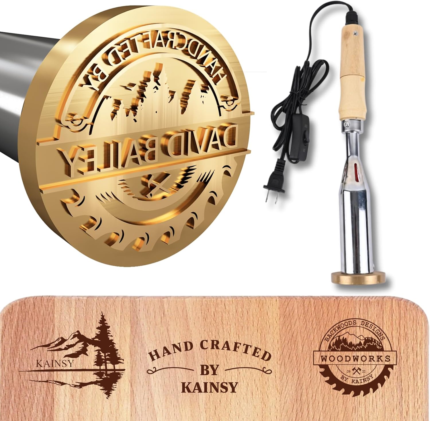 Amazon.com: KAINSY Custom Electric Branding Iron for Wood, Wood Branding Irons Personalized ...