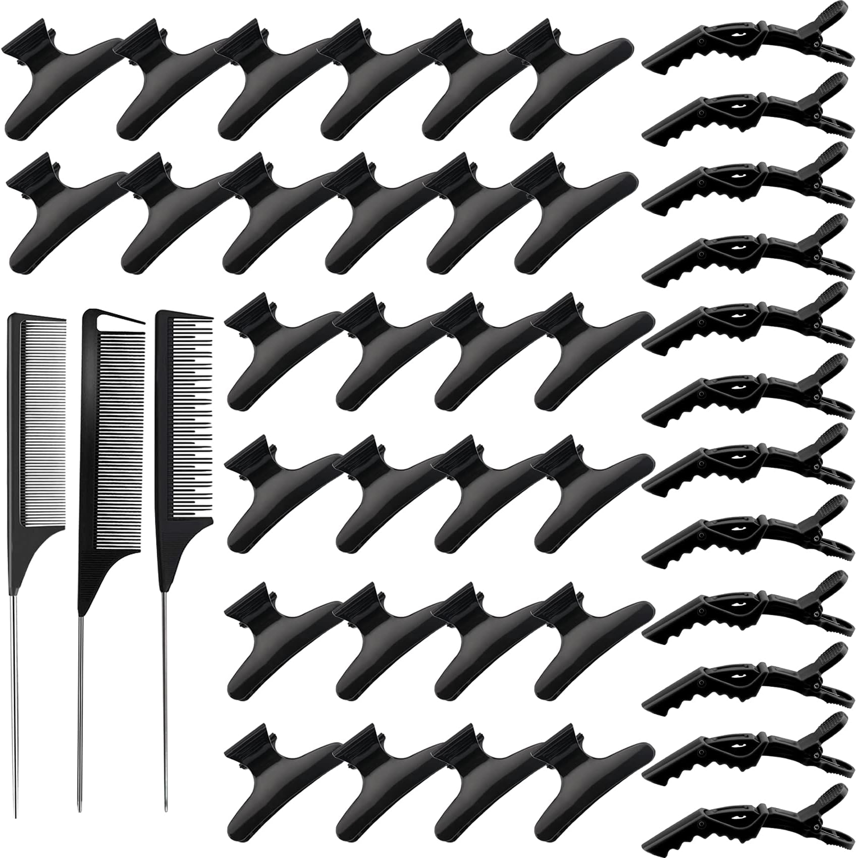 Amazon.com : 39 Pcs Butterfly Hair Clips Set with Non-slip Grip ...