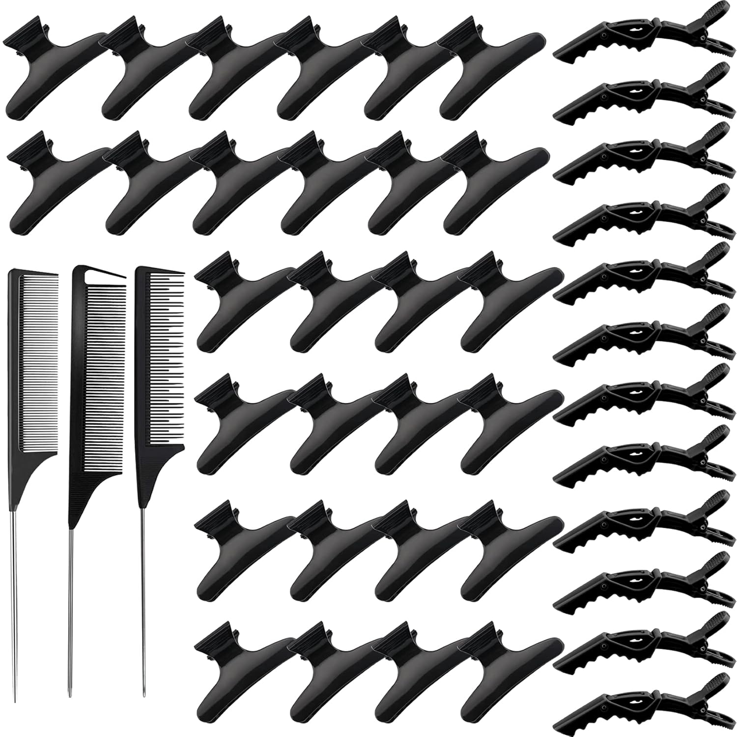 Amazon.com : 39 Pcs Butterfly Hair Clips Set with Non-slip Grip ...