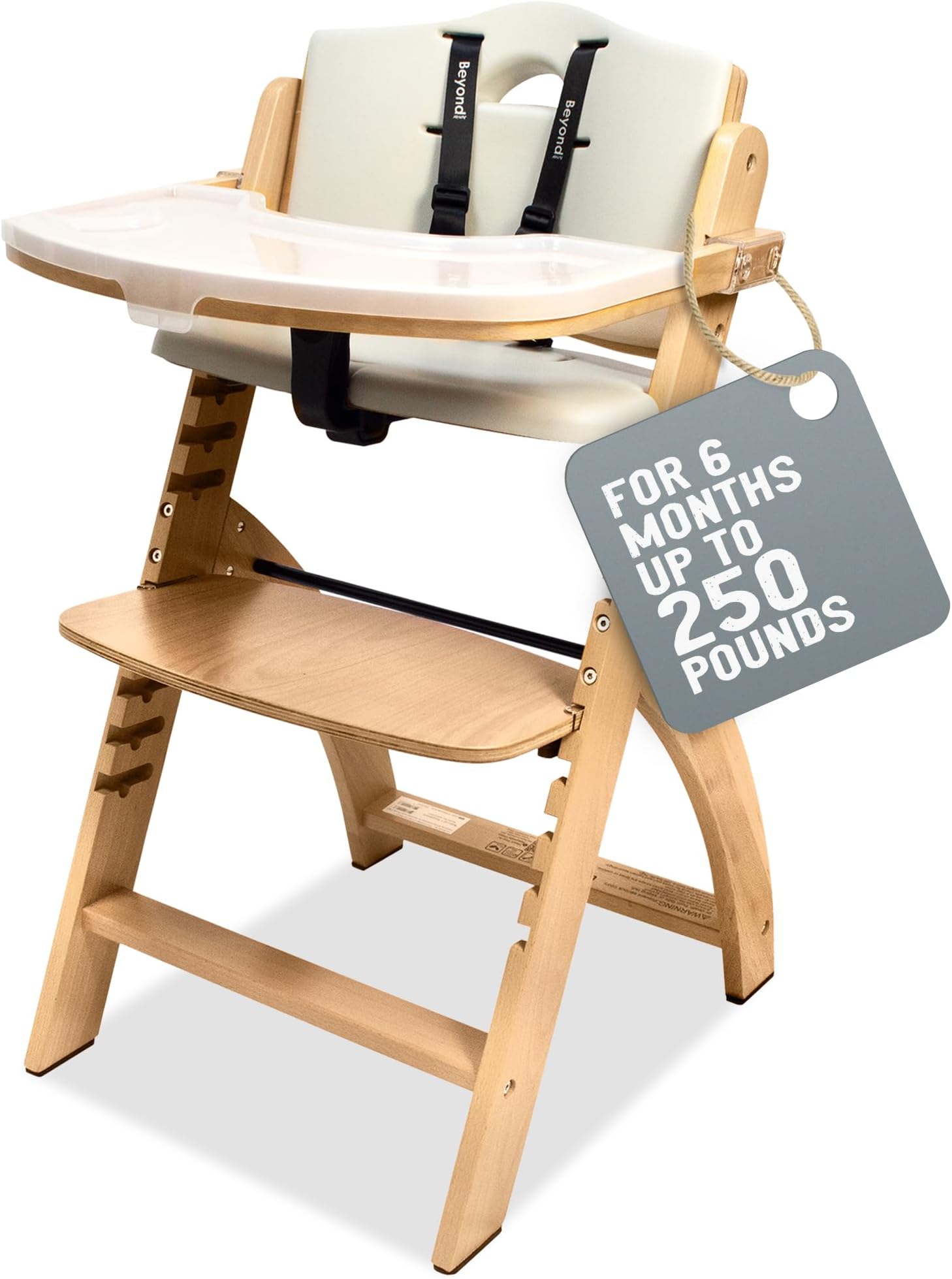 Amazon.com : LA Baby Commercial Grade Stack-Able Solid Wood High Chair ...