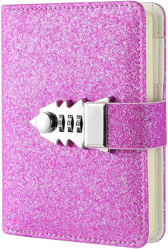 ZXHQ Lock Journal Combination Lock Writing Travel Diary A7 Mini ...