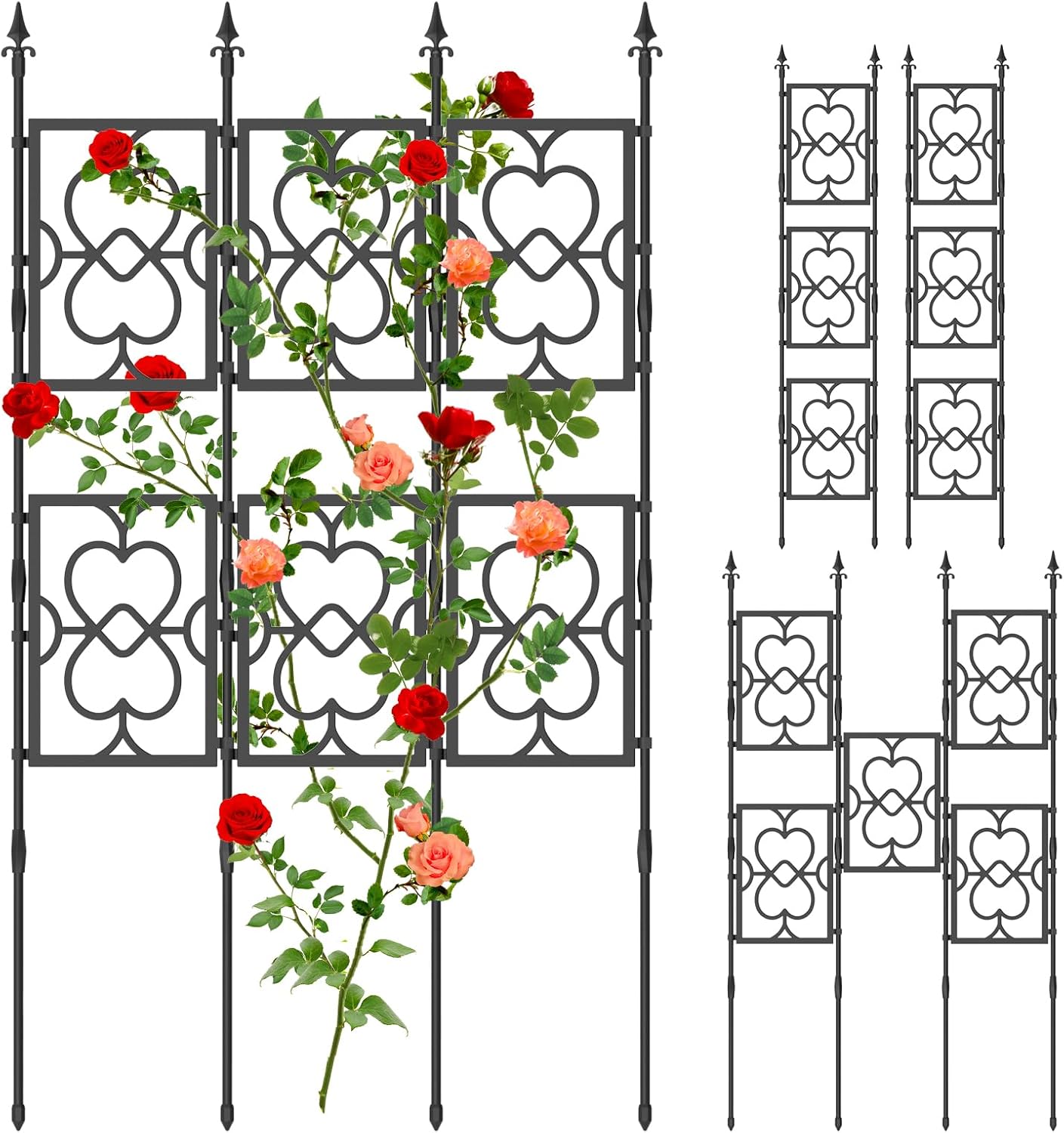Amazon.com : Garden Trellis for Climbing Plants, 63"x35" Rustproof ...
