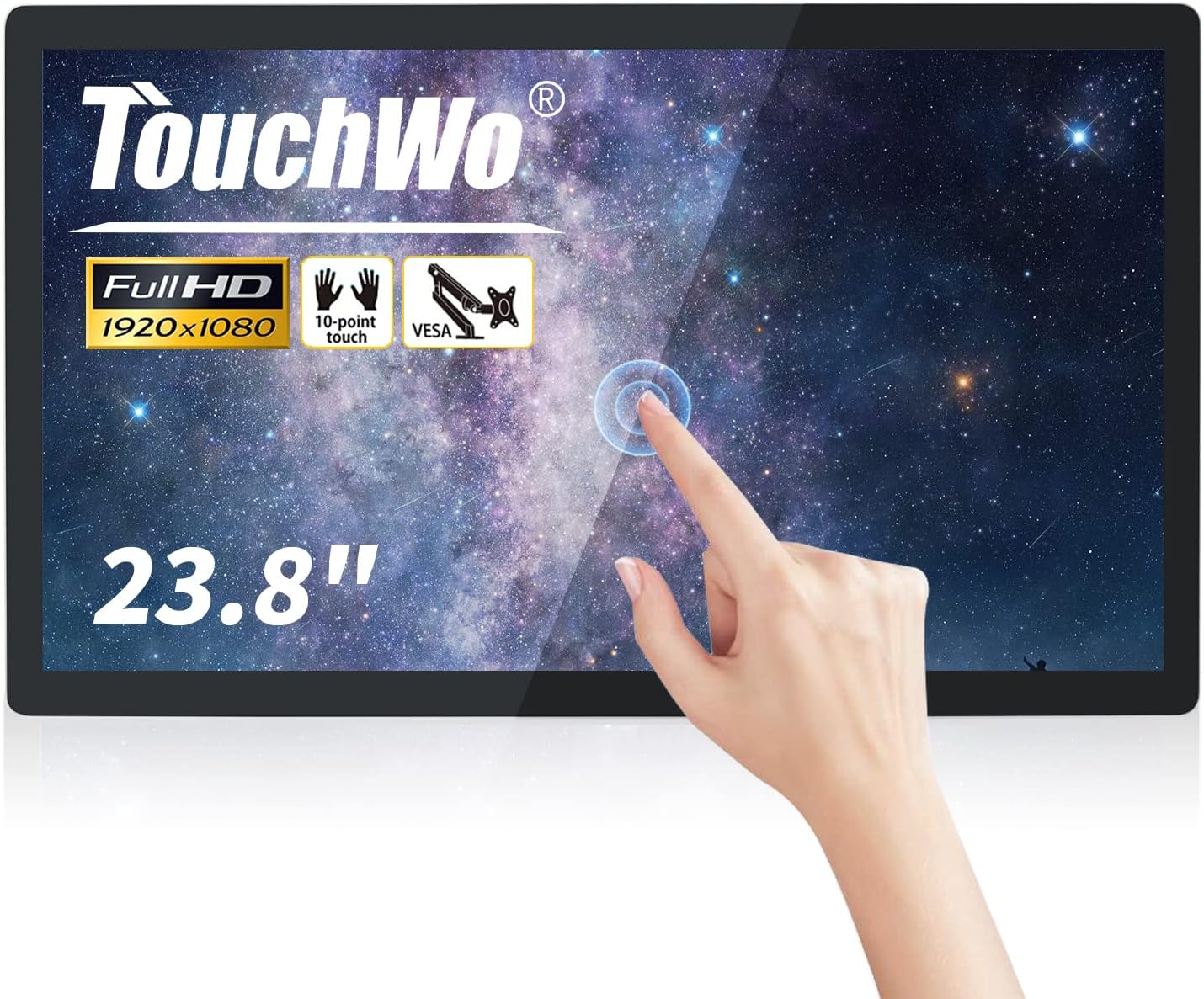 TouchWo 23.8 inch Capacitive Multi-Touch Screen Industrial Monitor, 16: ...