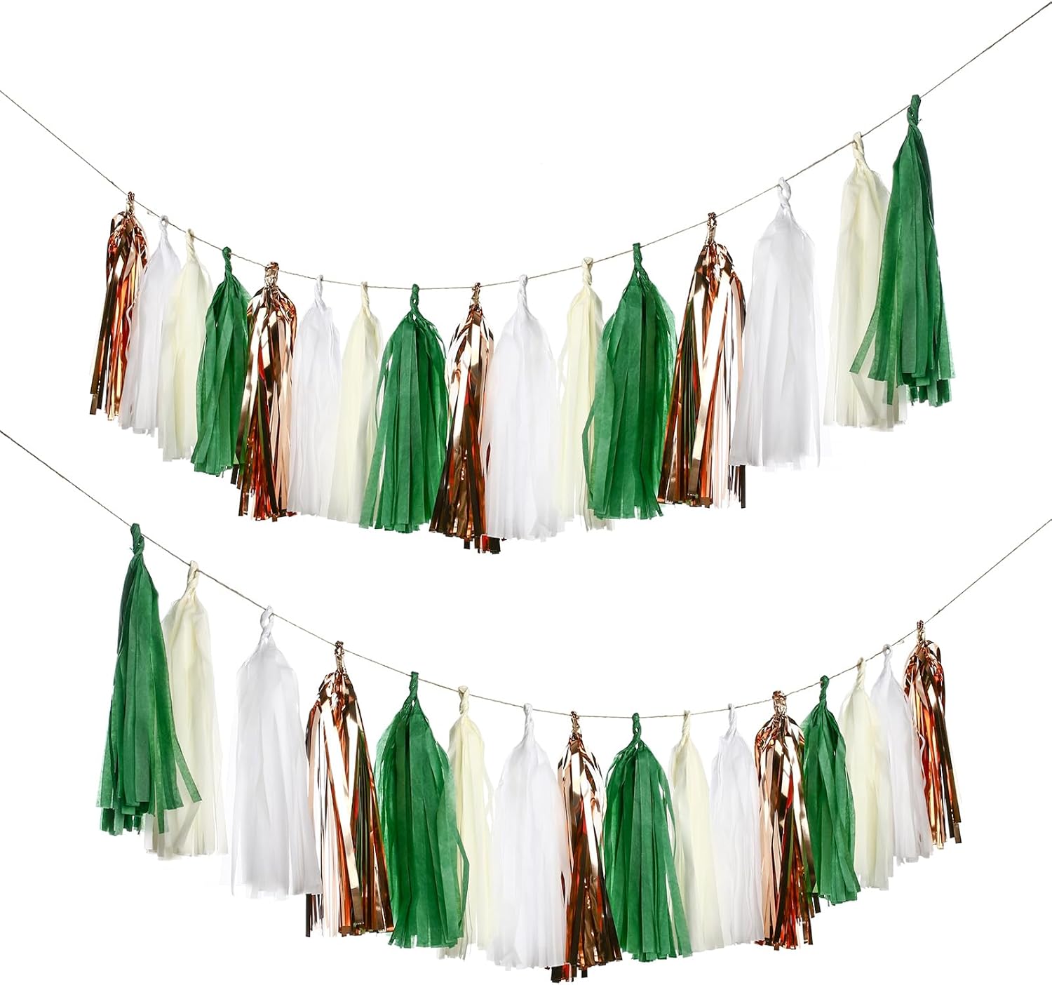 Amazon.com: GUZON 20Pcs Wedding Party Tassel Green Champagne Gold and ...