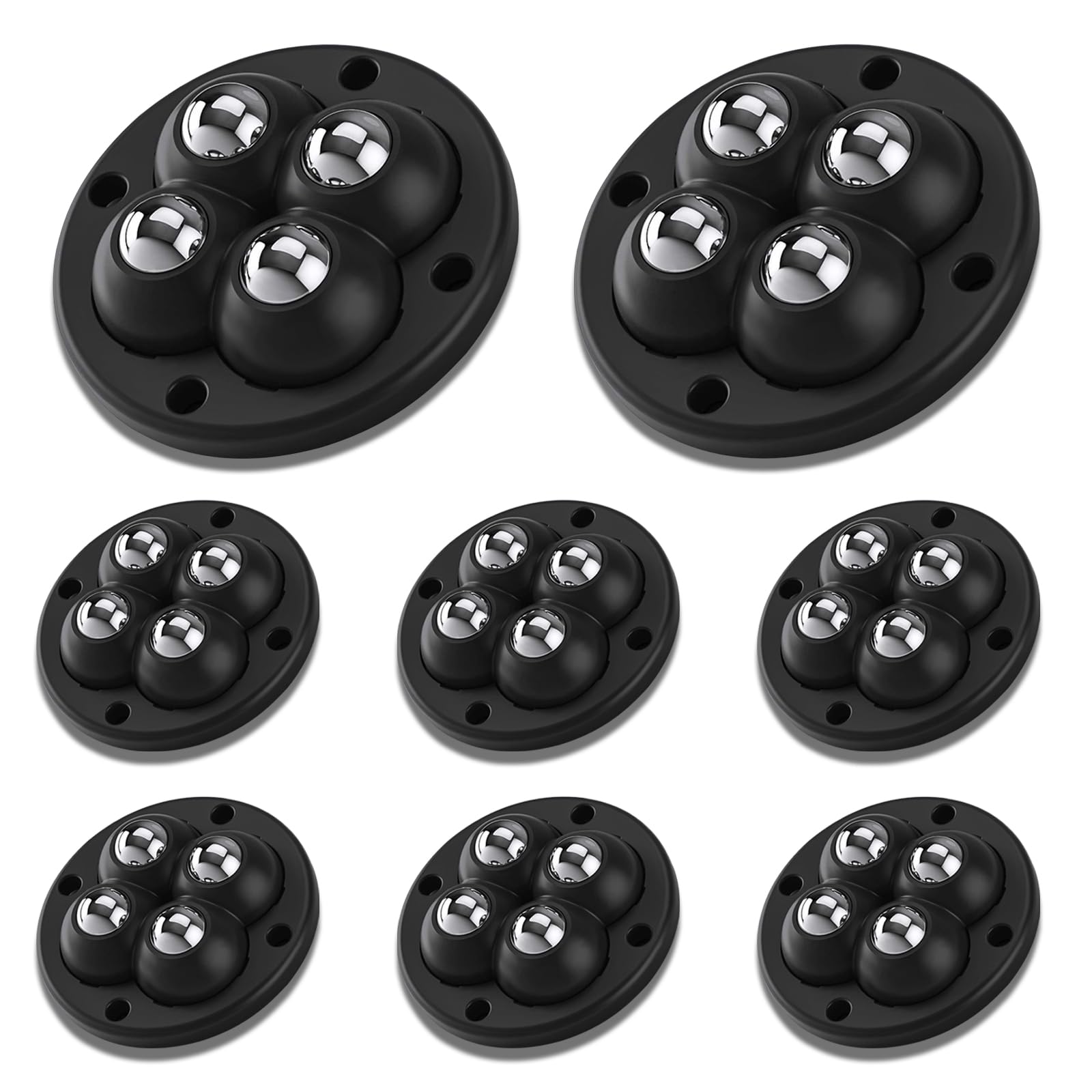 Self Adhesive Castor Wheels, 8 PCS Mini Swivel Casters Wheels with 4 ...